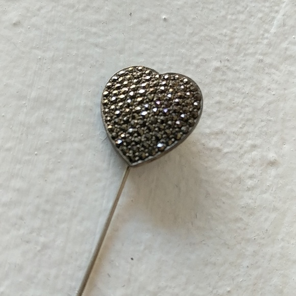 Jewelry | Sterling Silver Marcasite Heart Pin | Poshmark